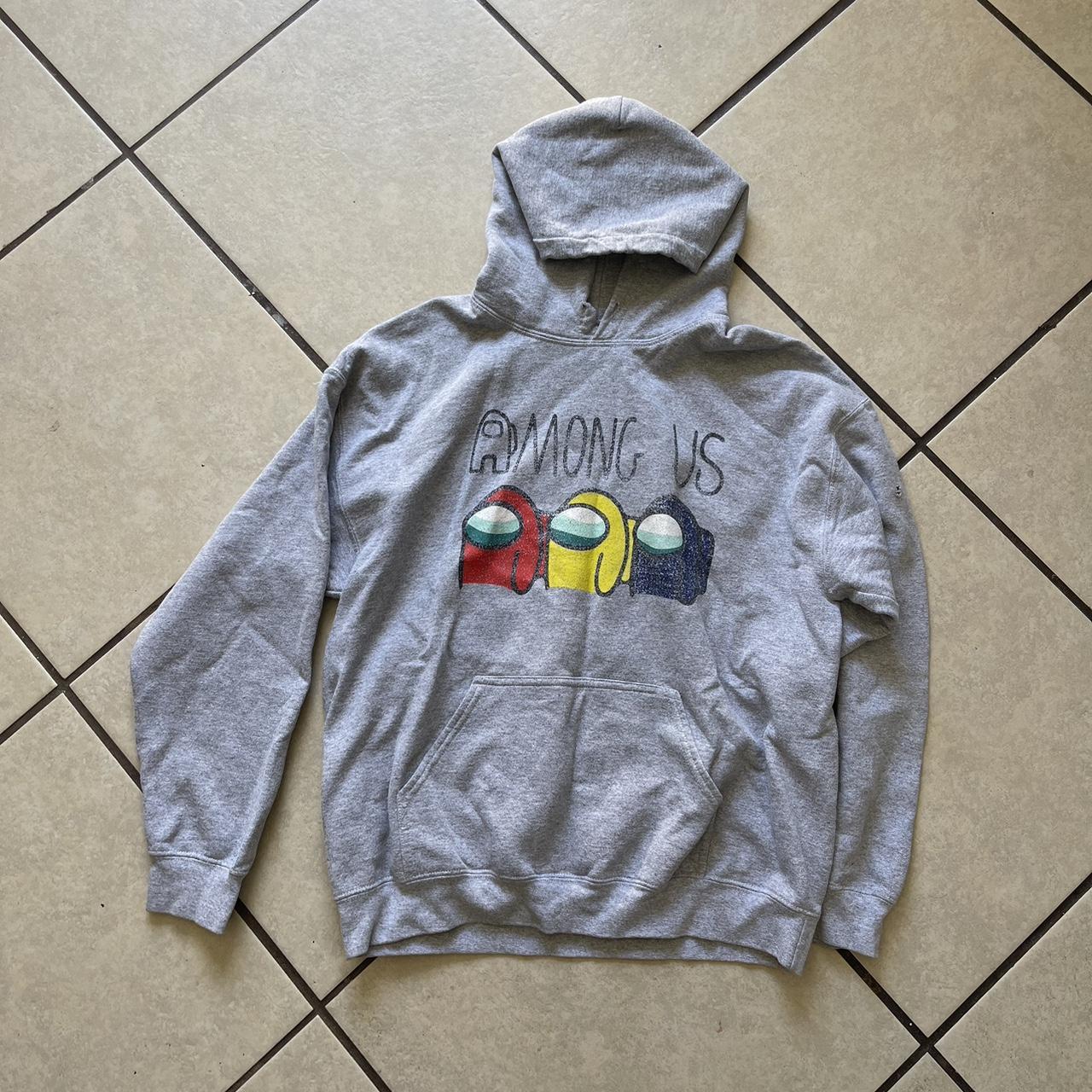Grey among us hoodies Flaw shown Size large for like... - Depop