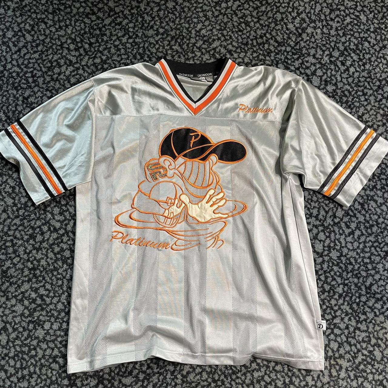 crazy y2k fubu style jersey big embroidered graphics... - Depop