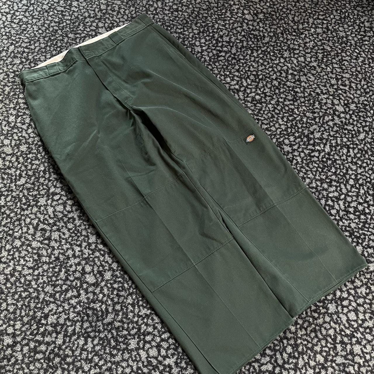 vintage dickies work pants forest green double knee... - Depop