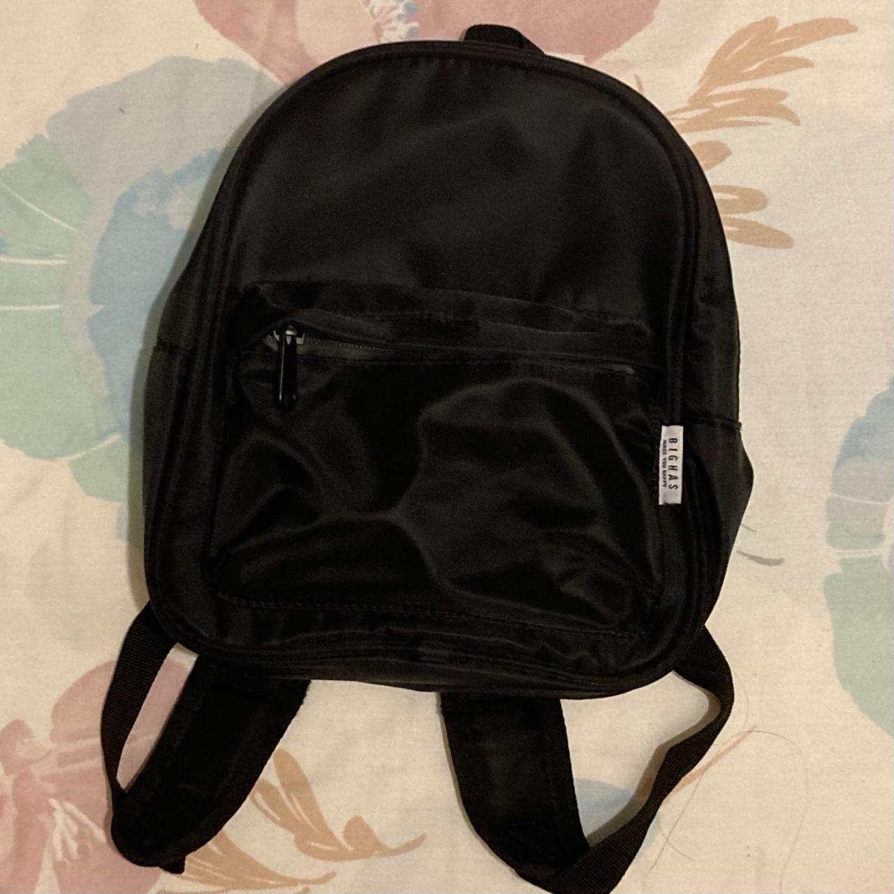 mini black backpack, with a cool cloud print lining!... - Depop