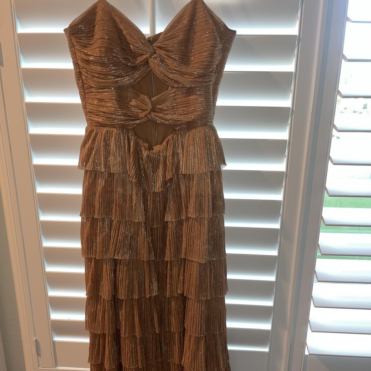 Gianni Bini Metallic Cut Out Dress Super cute just... - Depop