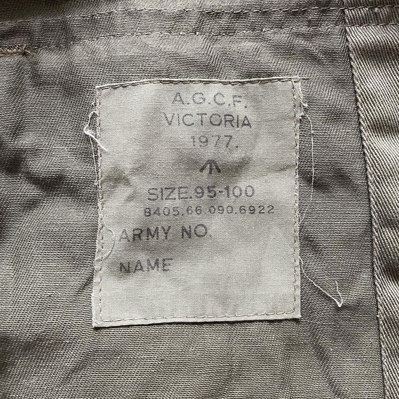 Vintage AGCF Victoria Army Military Issued olive... - Depop