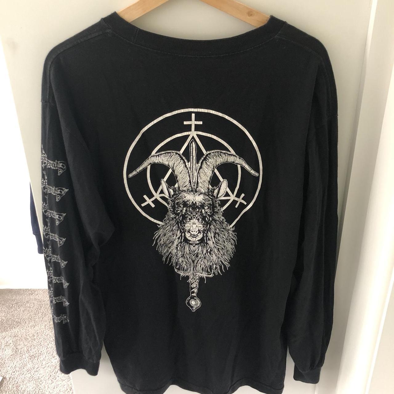 Devil ram head sword dark long sleeve tee Size... - Depop