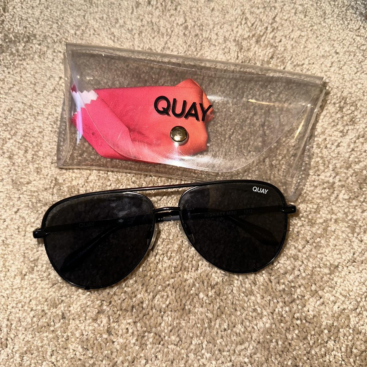 QUAY aviator style all black sunglasses - Depop