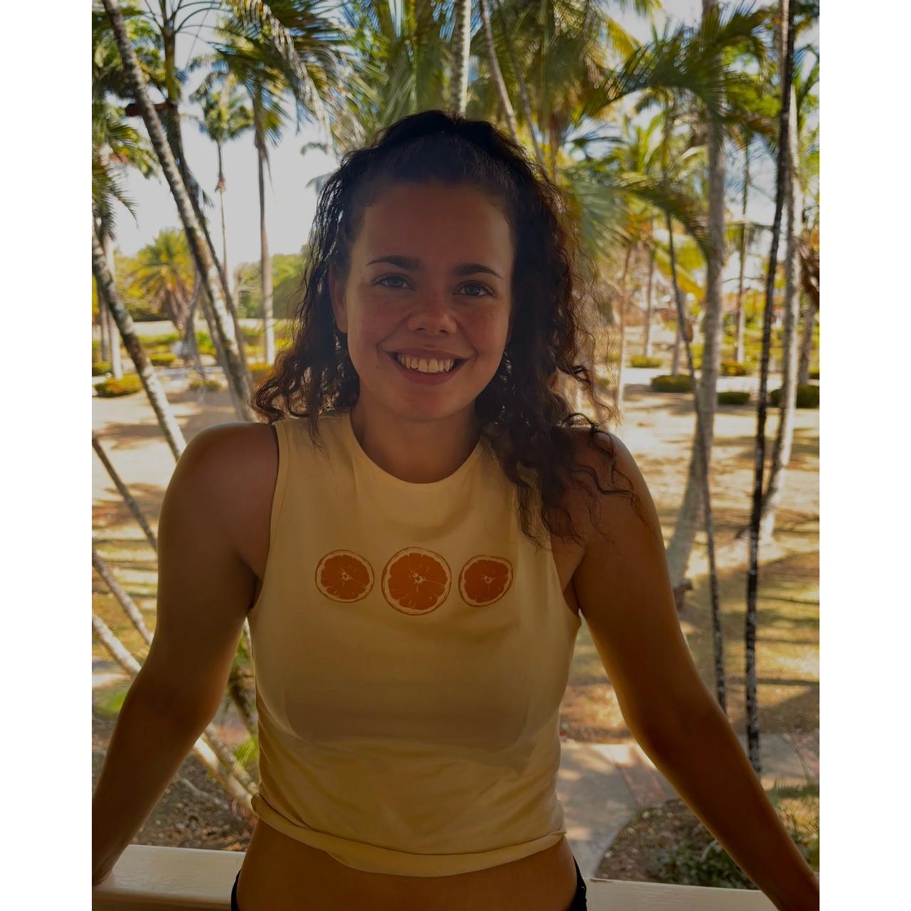 Motel rocks Yellow racerback top, only worn once in... - Depop