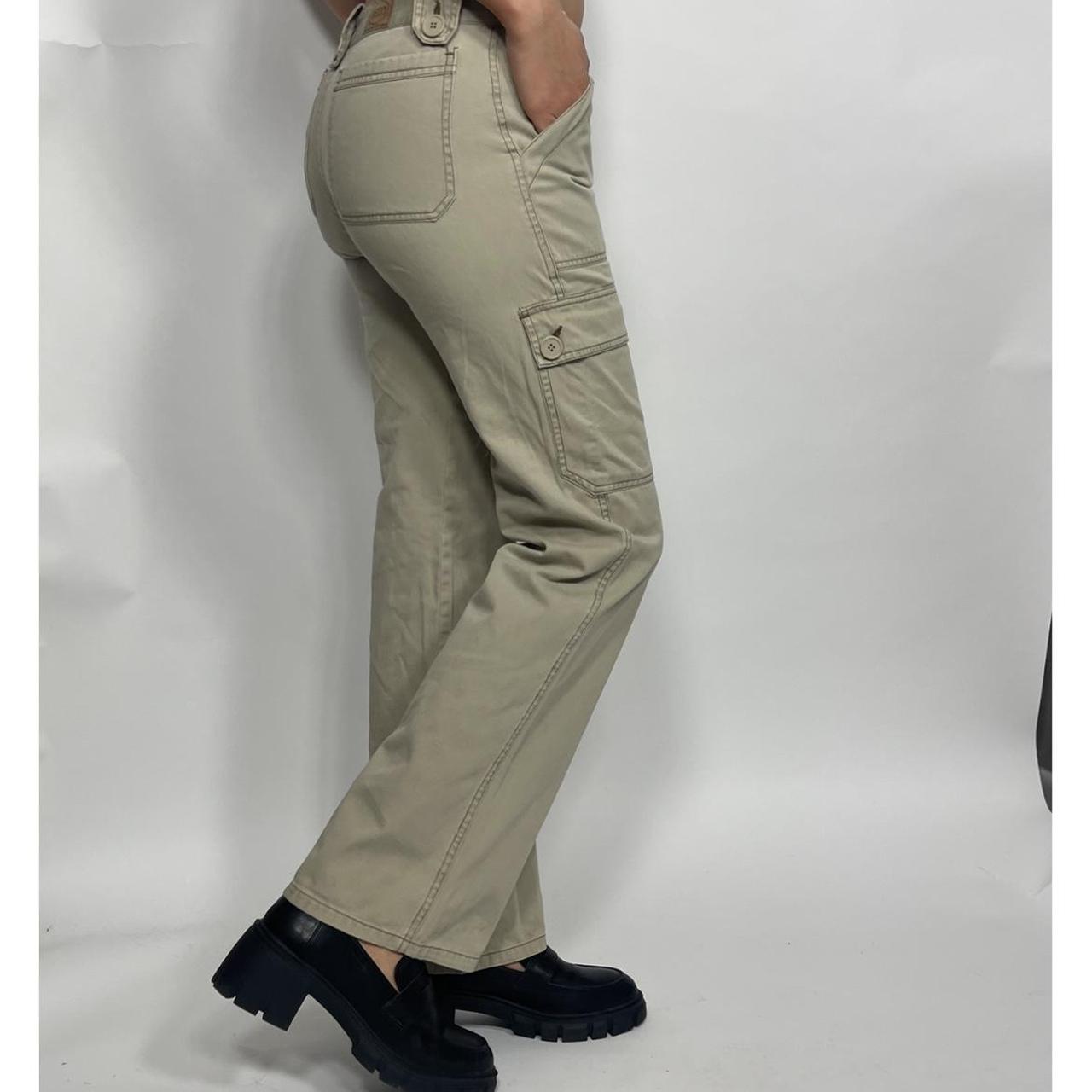 Deco tan cargo pants size: fits women’s... - Depop
