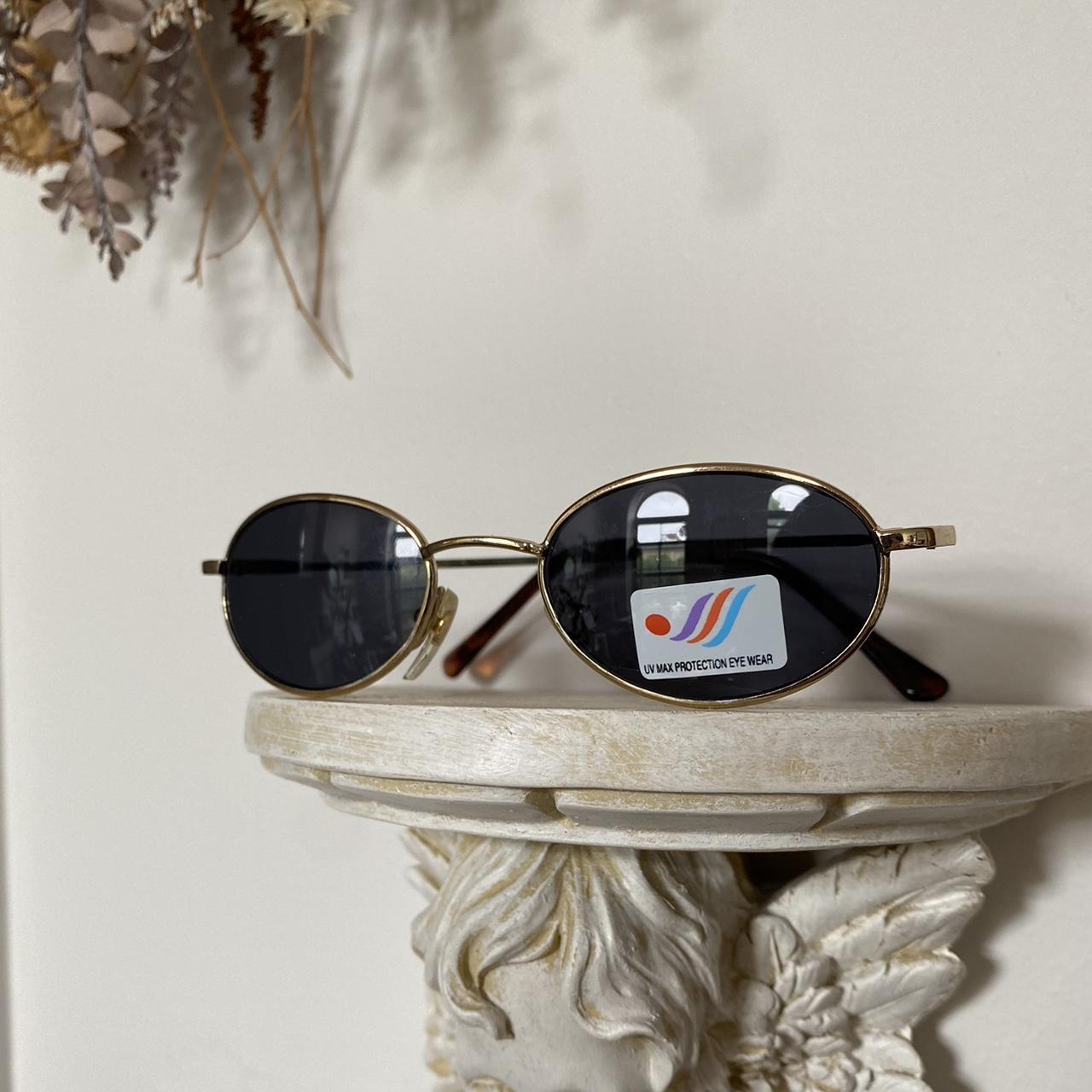 dead stock 90s sunglasses -micro round/oval... - Depop