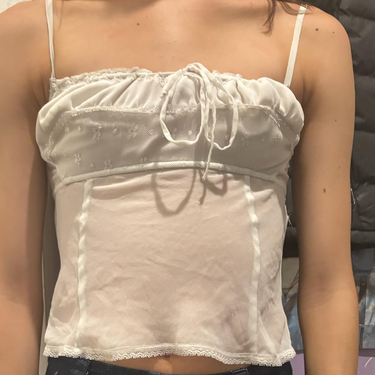 Unif white angel top #babydoll #unif #summer #cami - Depop