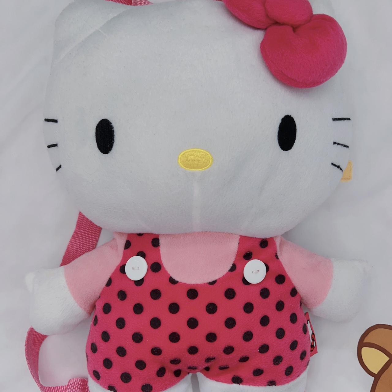 hello kitty plushie backpack bag no noticeable... - Depop