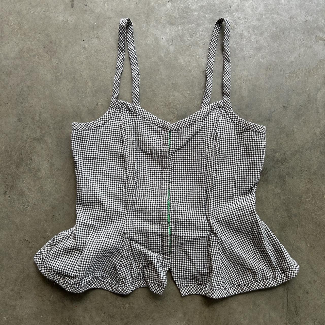 Detailed plaid fitted tank top -Brand: Viola -No... | Depop