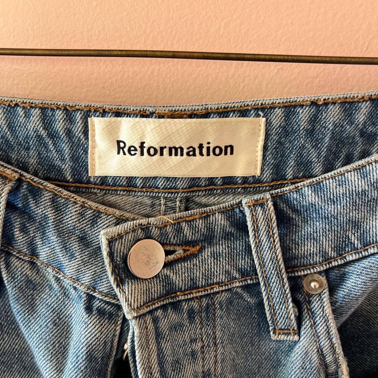 Reformation jeans with seam below knees, super cute.... - Depop