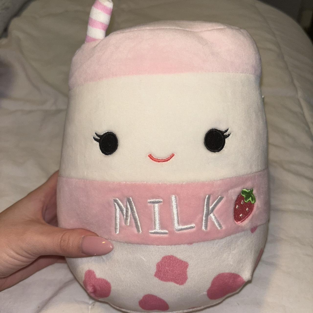 Strawberry Milk Squishmallow! Mega cute like-new... - Depop