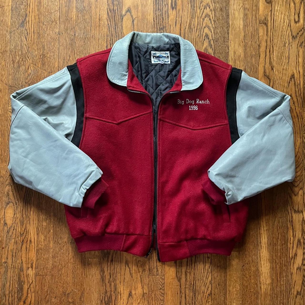 Pineapple Men's Red and Grey Jacket | Depop