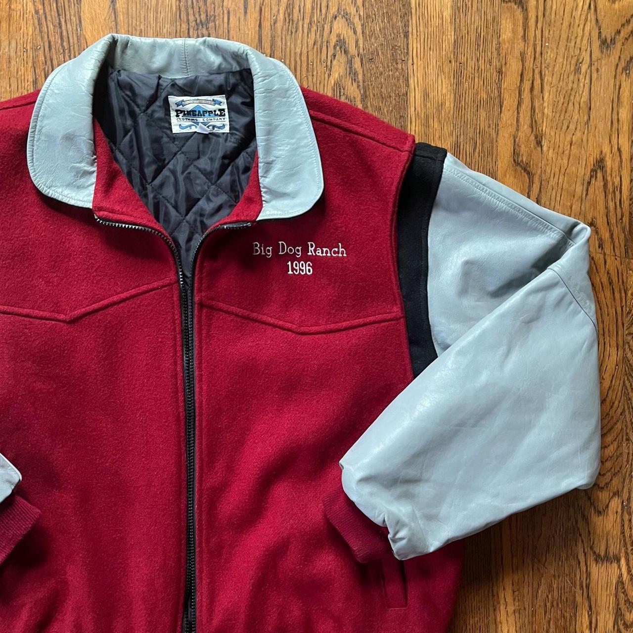 Pineapple Men's Red and Grey Jacket | Depop