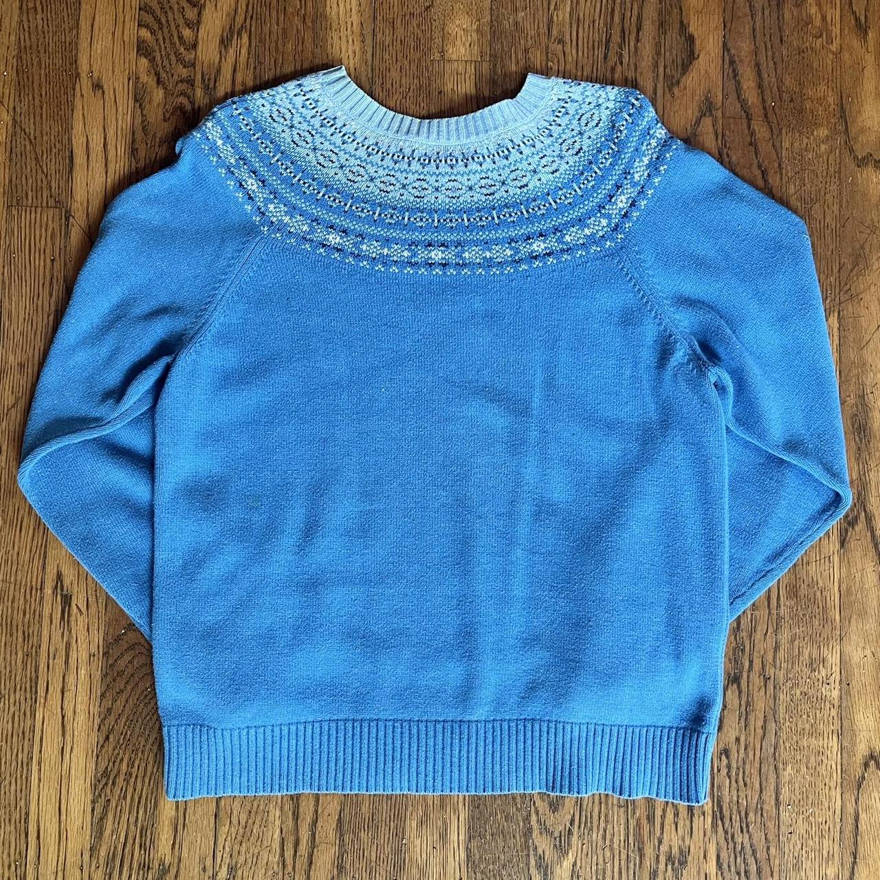 Vintage 90s Pendleton Blue Winter Cotton Crewneck... - Depop