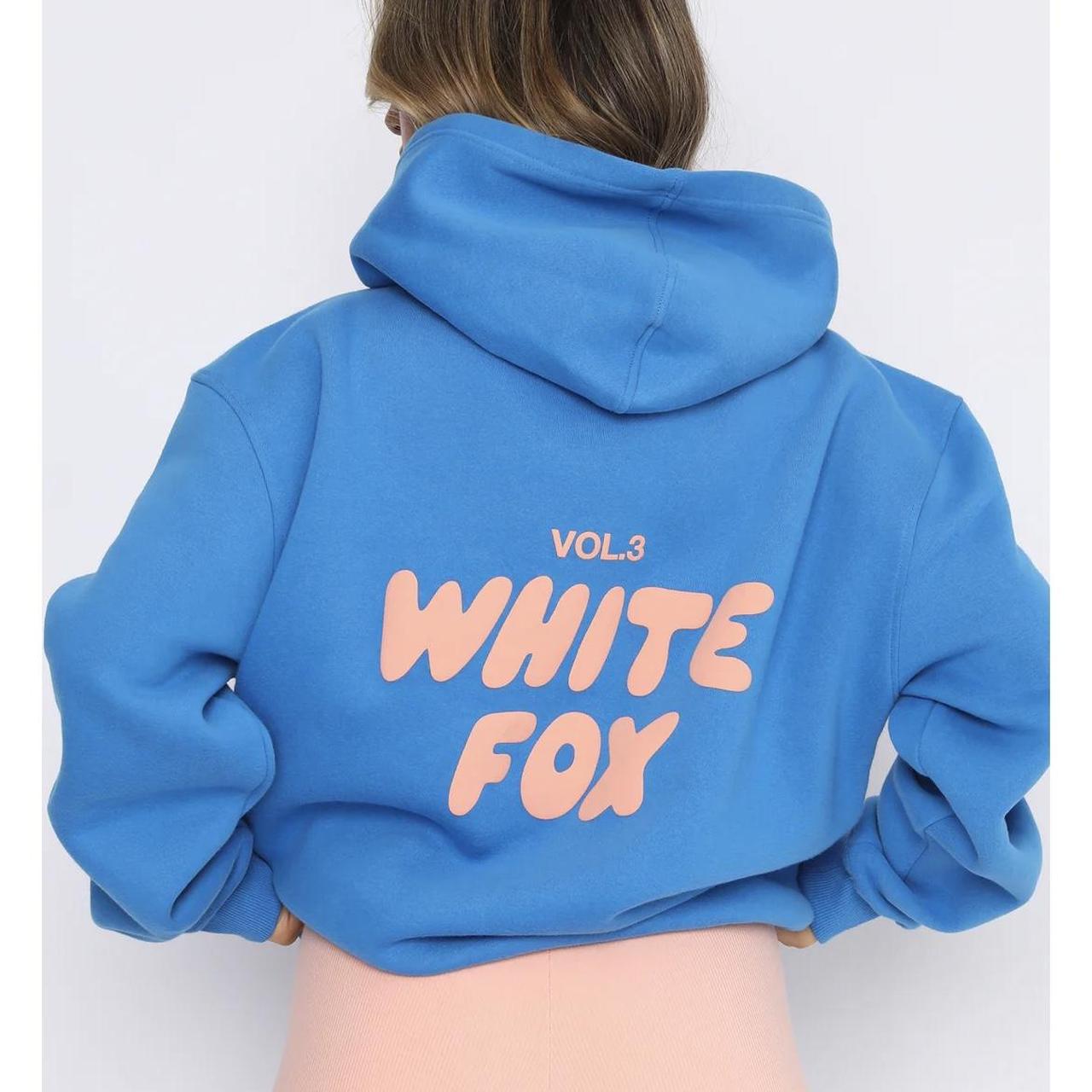 White Fox Offstage Hoodie Azure. Sky Blue with... - Depop