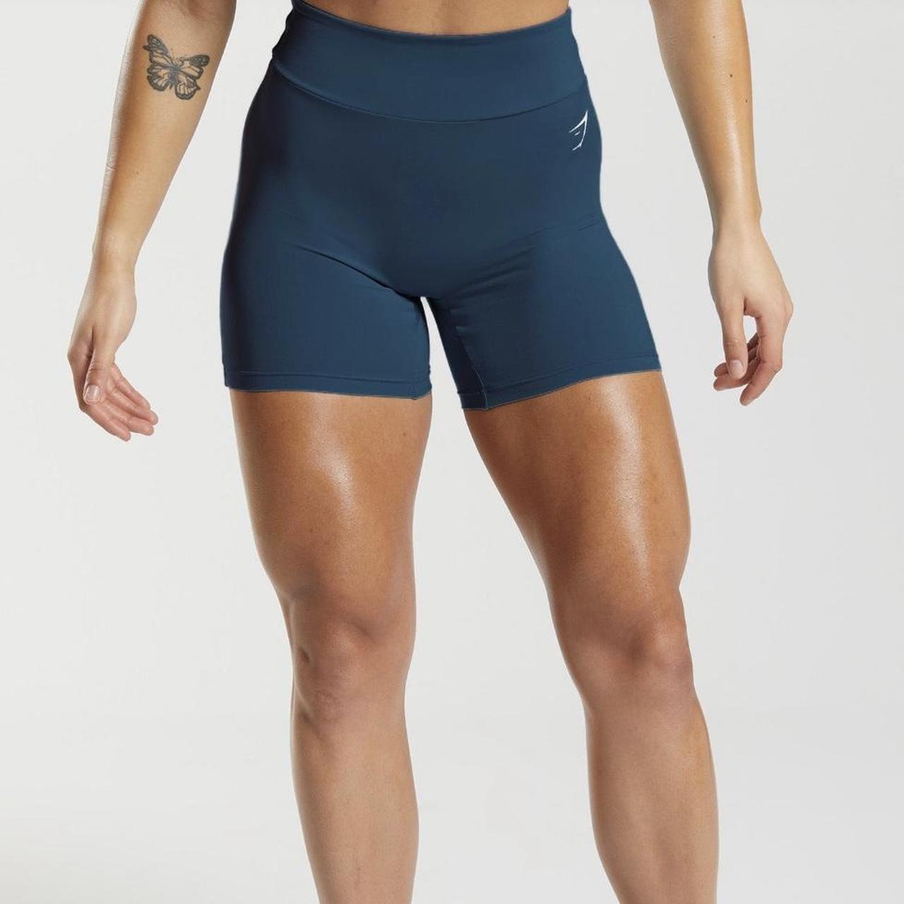 Gymshark GS power shorts Size large Navy blue... - Depop
