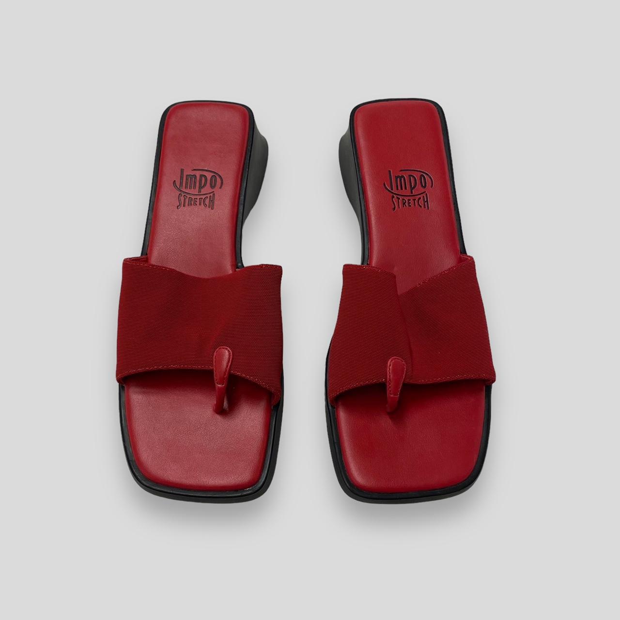 90s slinky red sandals Adorable vintage red slinky... - Depop