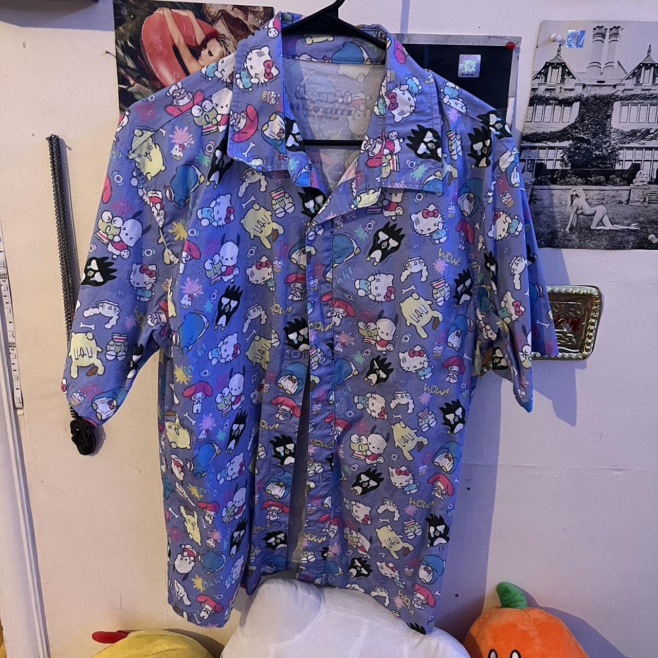 Japan LA hello kitty button up cute as a button - Depop