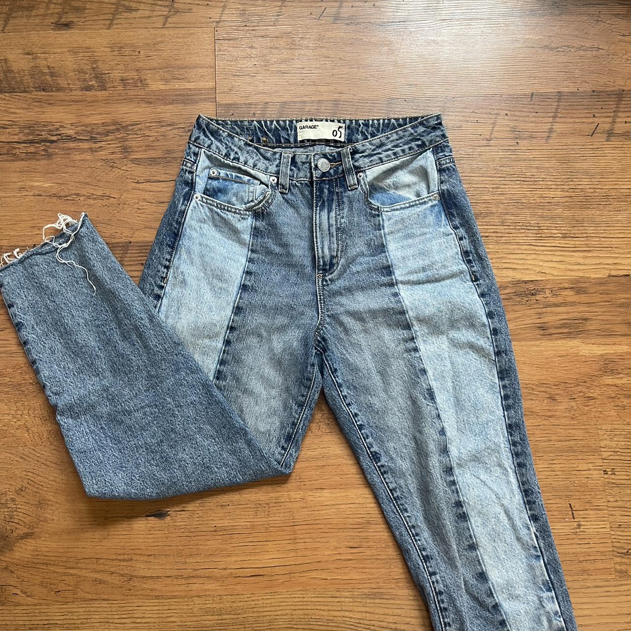 2-toned denim garage jeans - Depop