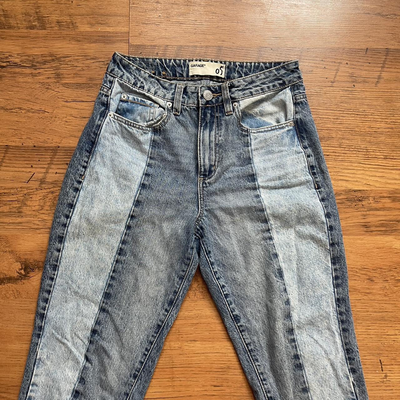 2-toned denim garage jeans - Depop