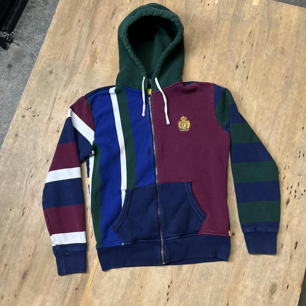 Vintage Polo Ralph Lauren Funky Zip Up Hooded... | Depop