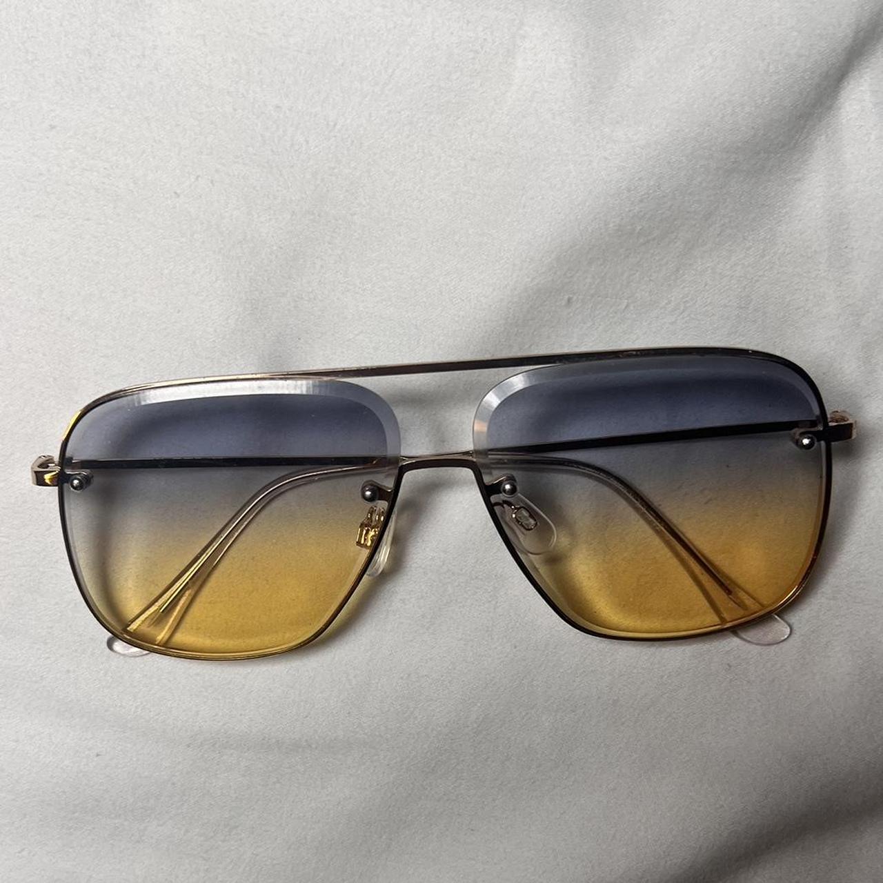 Golden ombré sunglasses #sunglasses - Depop