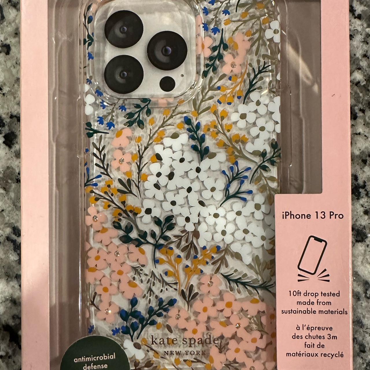 Kate Spade ♠️ phone case. Multi colored flowers... - Depop