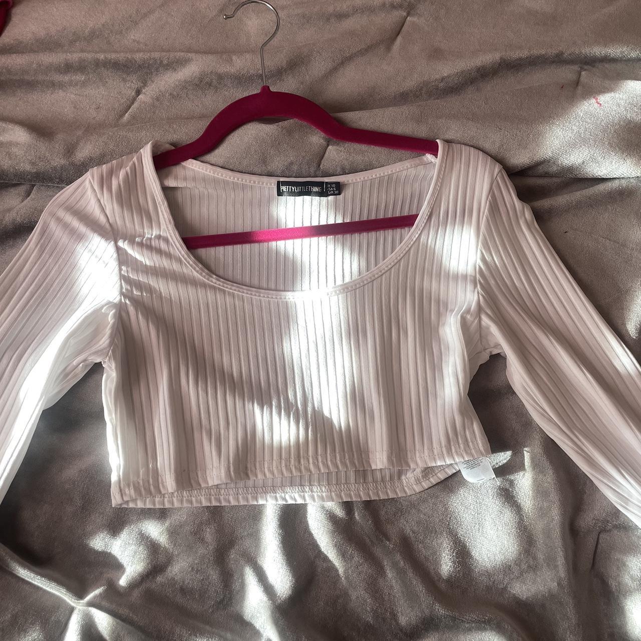 White PLT crop top - Depop