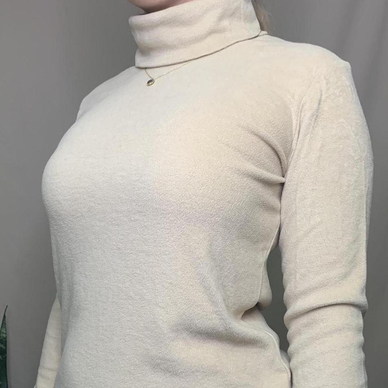 Cream Turtleneck Long Sleeve Soft & comfy Semi... - Depop