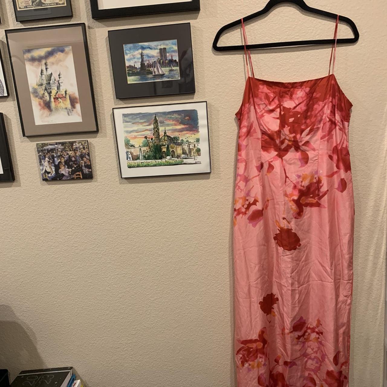 JS Collections Women's Pink and Red Dress | Depop