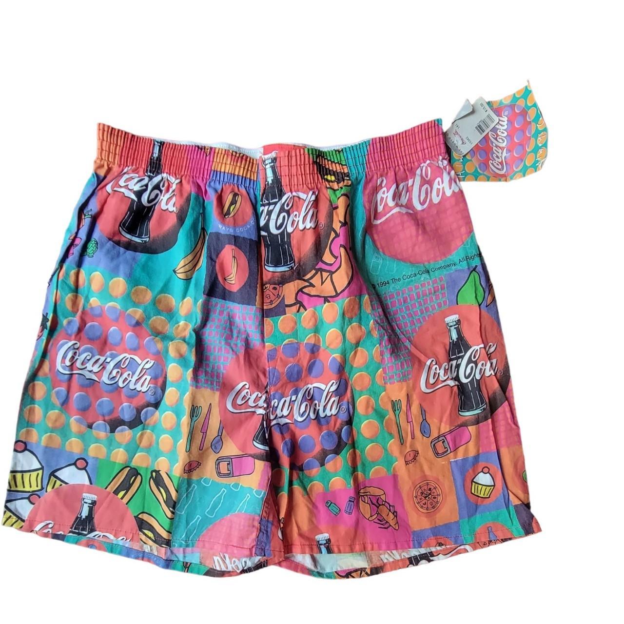Vintage 1994 Coca Cola Boxers Boxer Shorts Red Print... - Depop