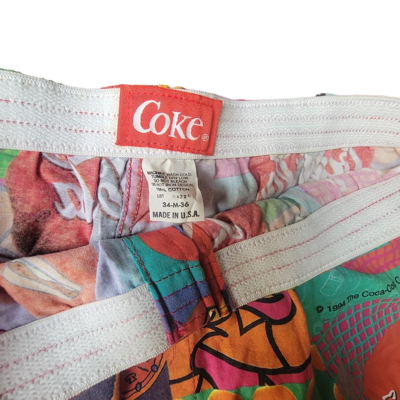 Vintage 1994 Coca Cola Boxers Boxer Shorts Red Print... - Depop