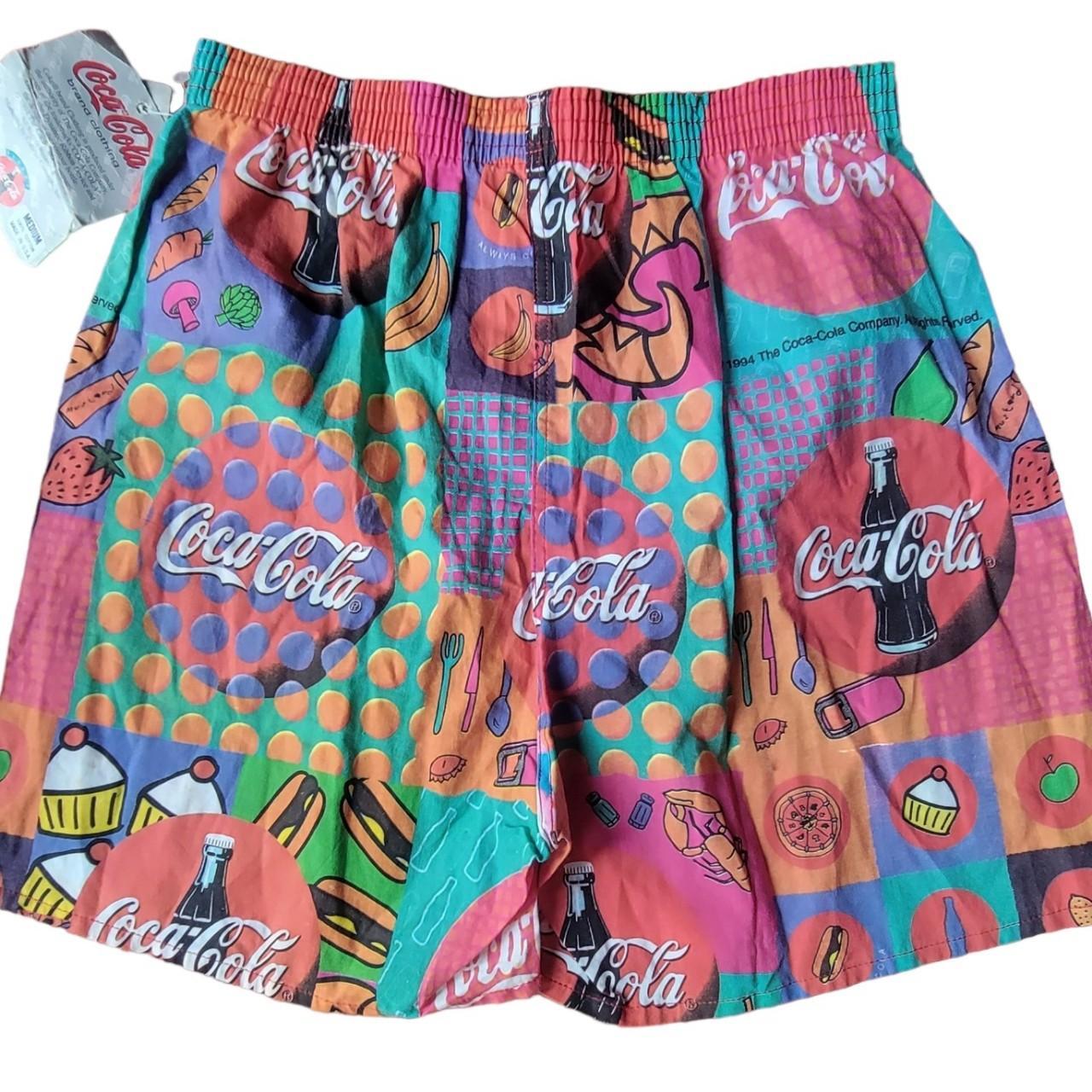 Vintage 1994 Coca Cola Boxers Boxer Shorts Red Print... - Depop