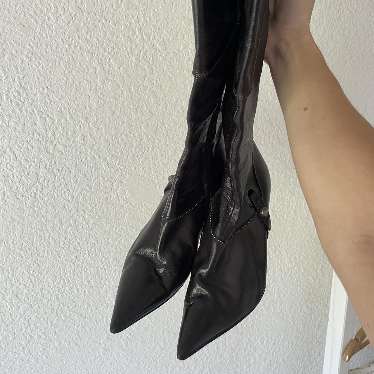 Black pointy boots made in Spain 🖤 About calf... | Depop