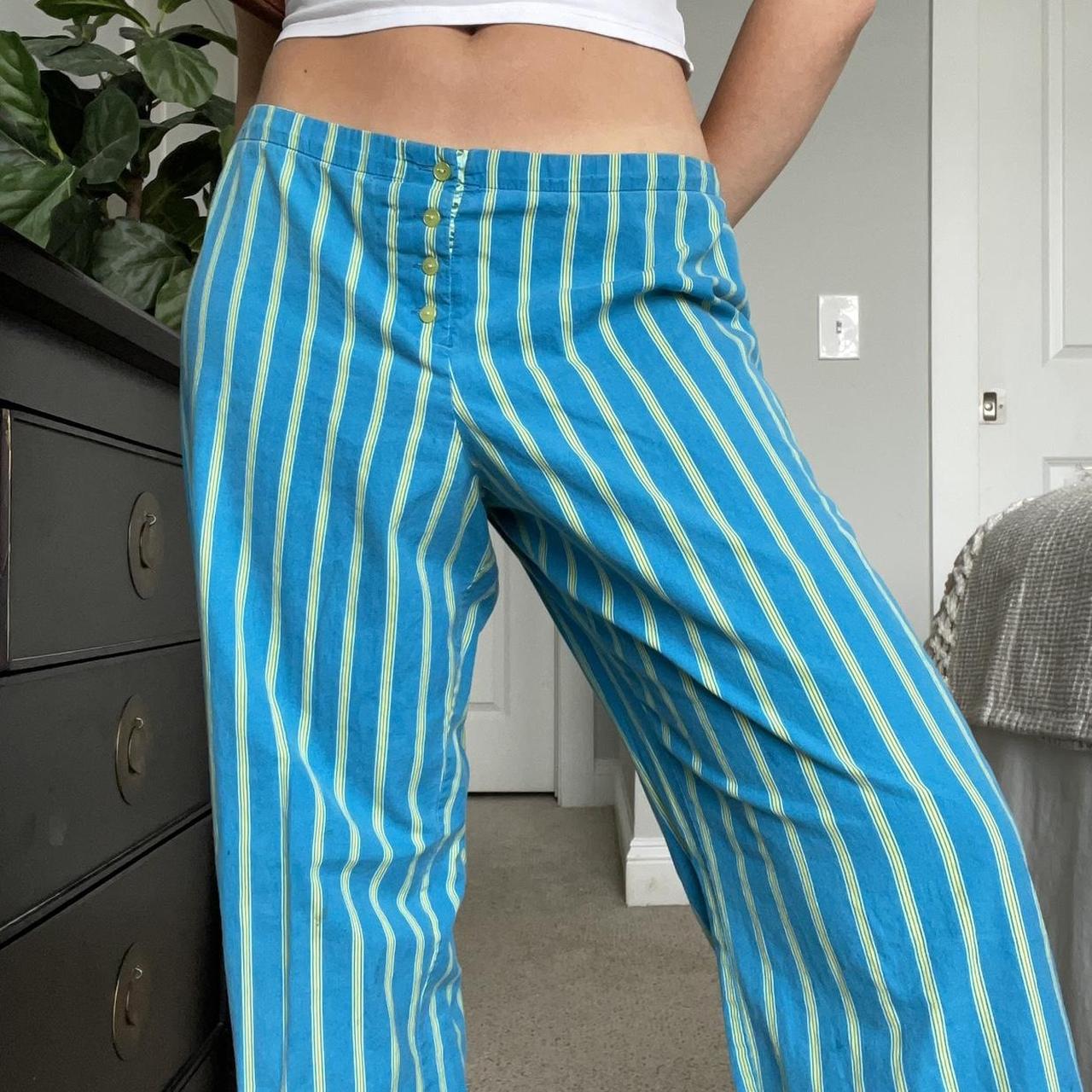 Y2k Striped Low Rise Pants No Boundaries Size Depop