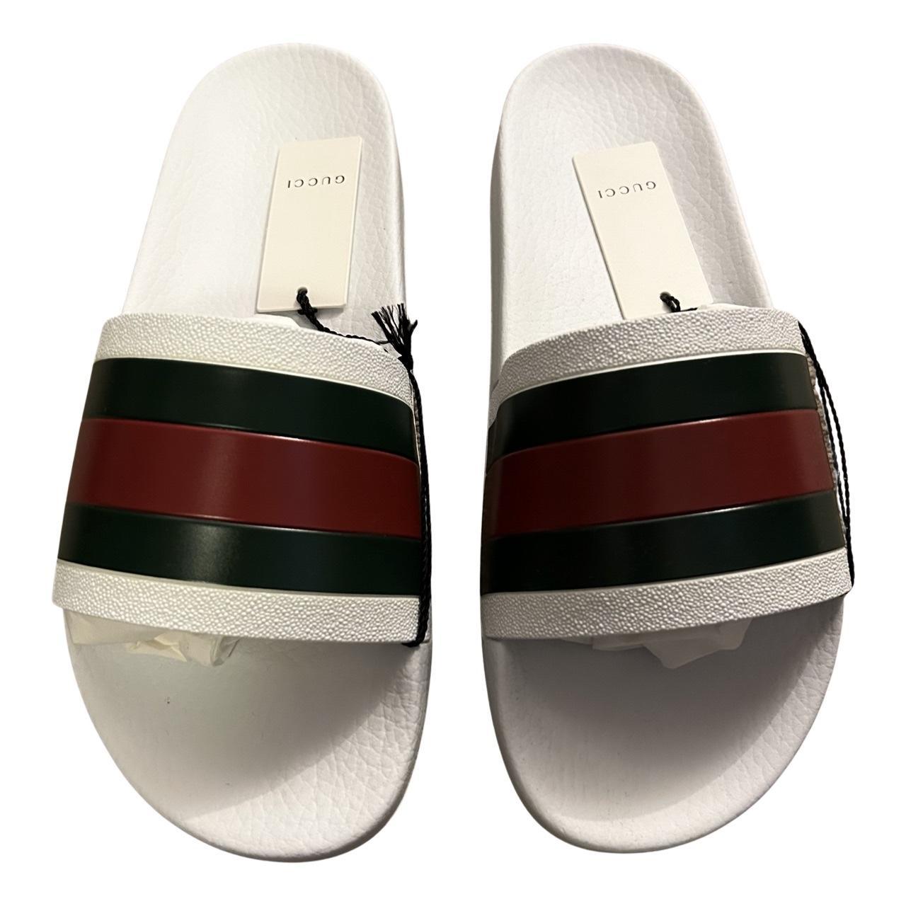 Gucci Web Sliders In White 🔸 RRP: £300 Our price:... - Depop