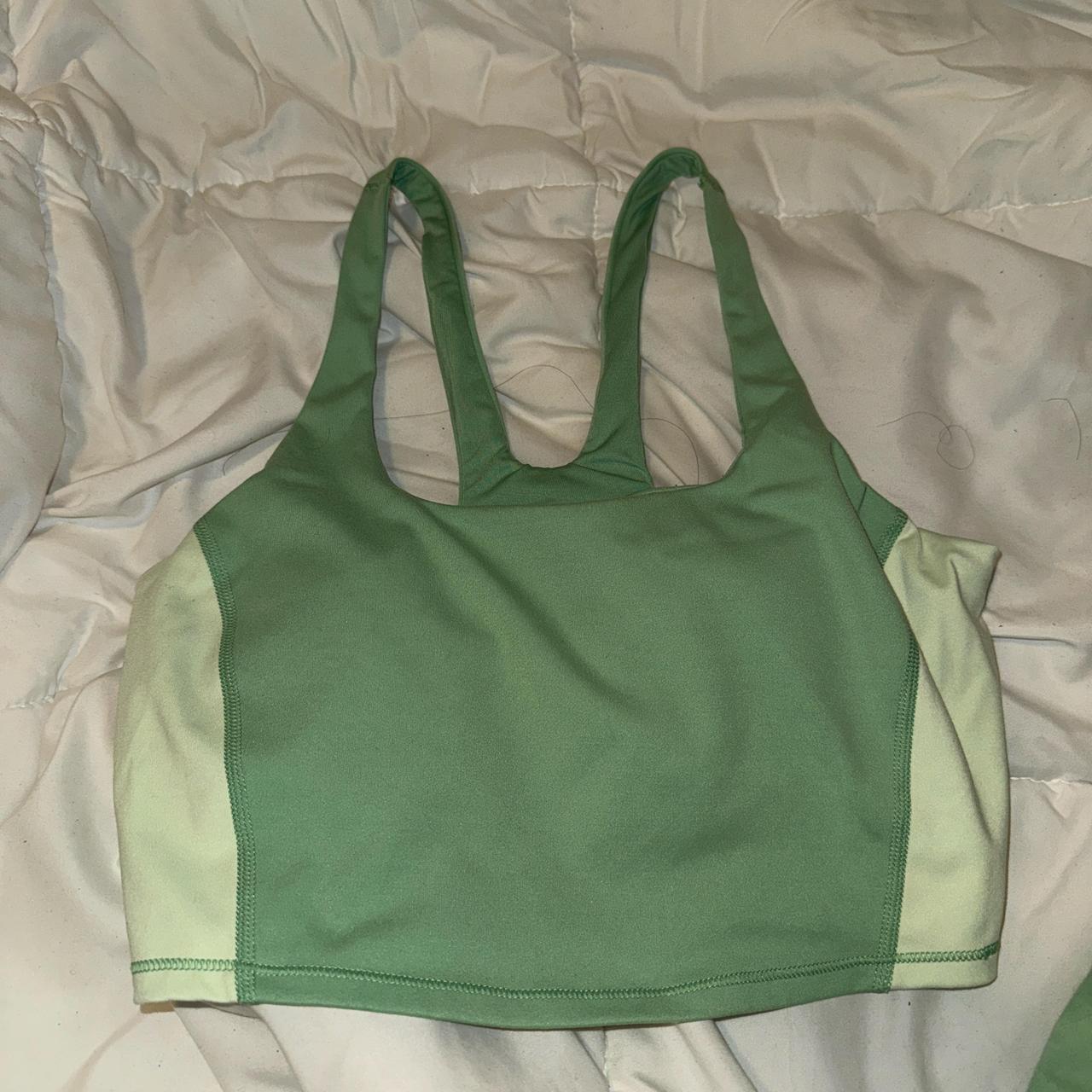 Green workout set from target. Worn twice size small... - Depop