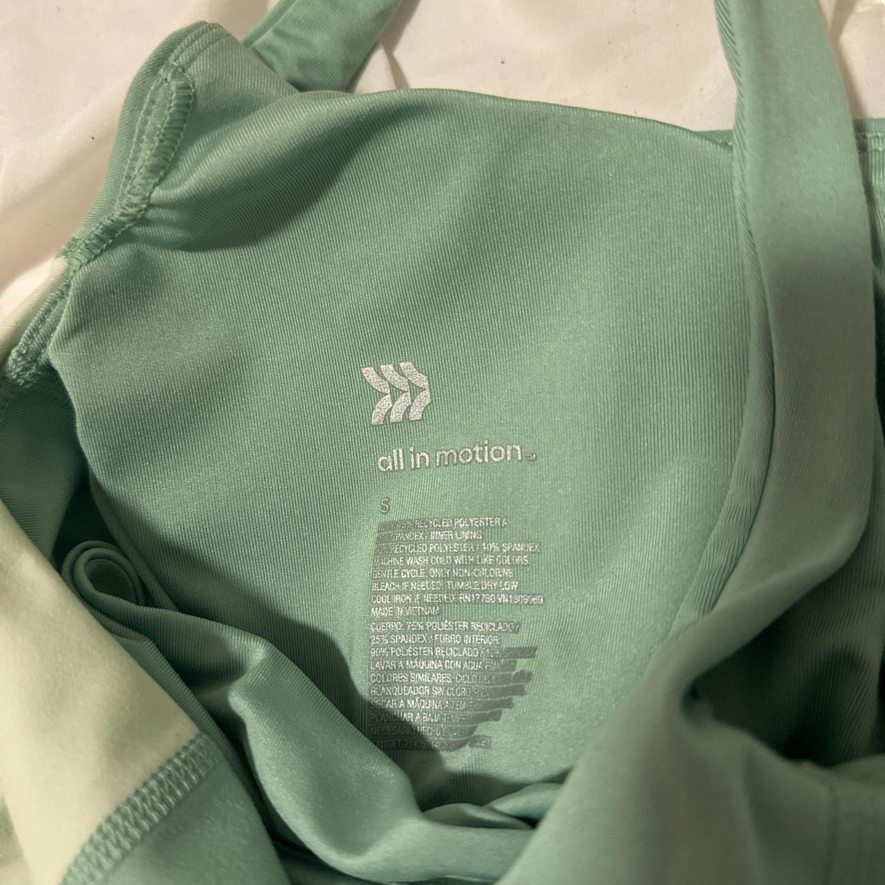 Green workout set from target. Worn twice size small... - Depop