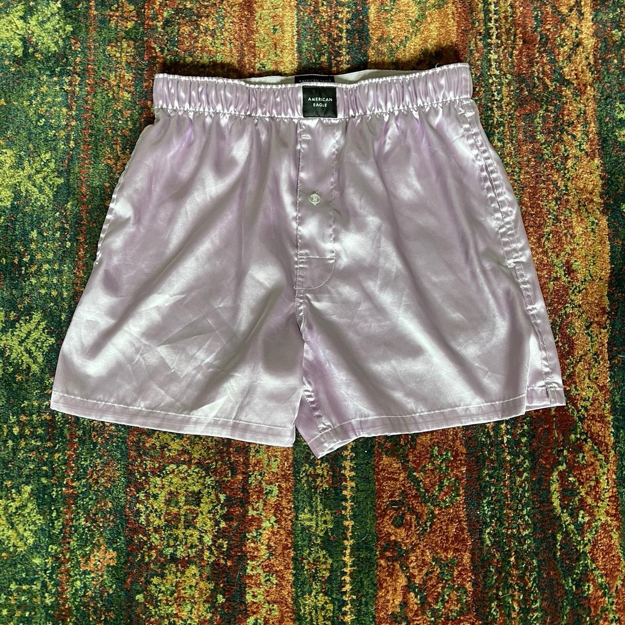 American Eagle satin purple boxers with pockets size... | Depop