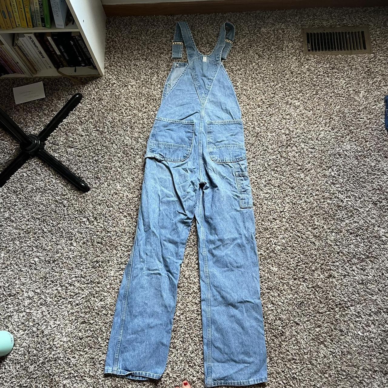 cute vintage 90s key overalls!! mark in crotch area... - Depop