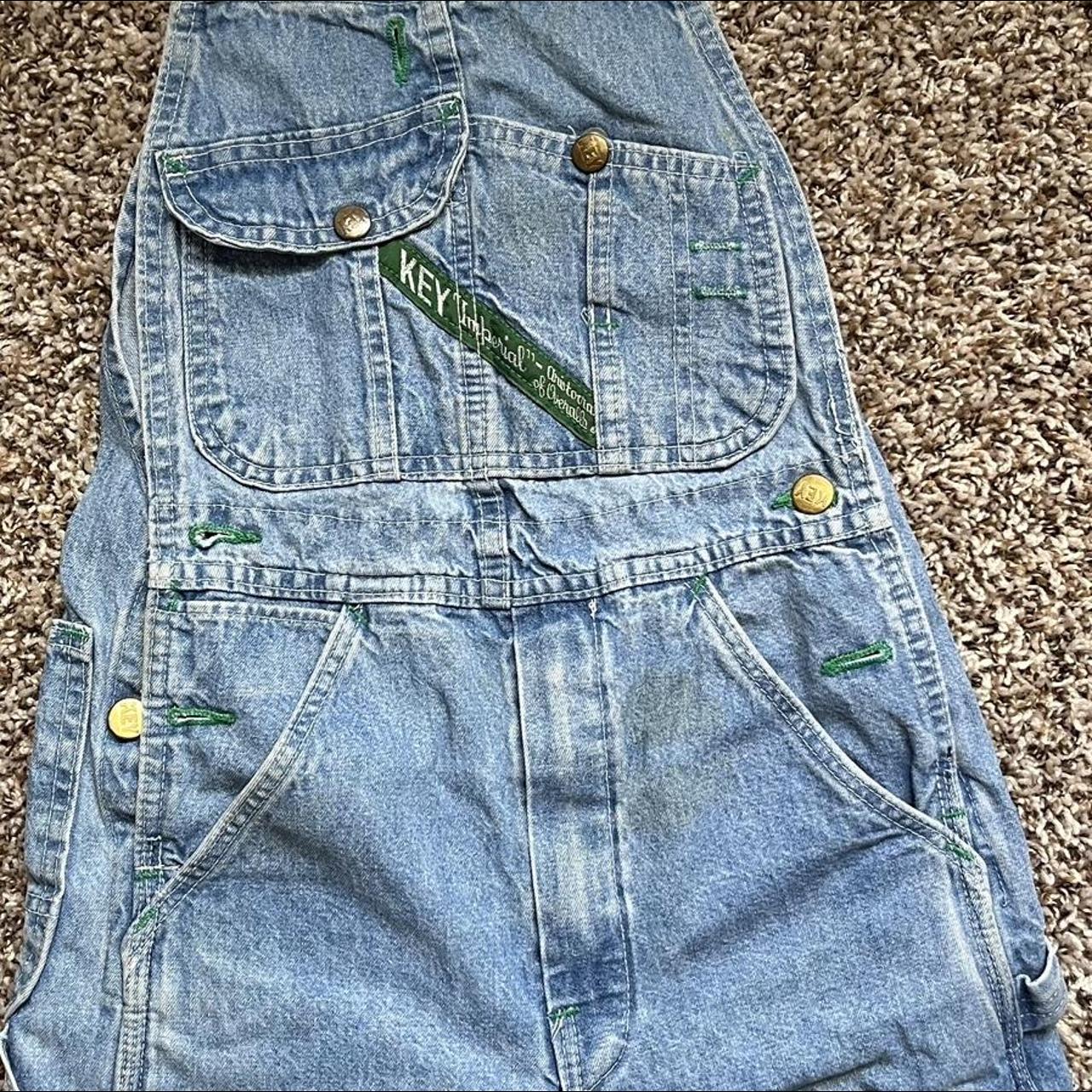 cute vintage 90s key overalls!! mark in crotch area... - Depop