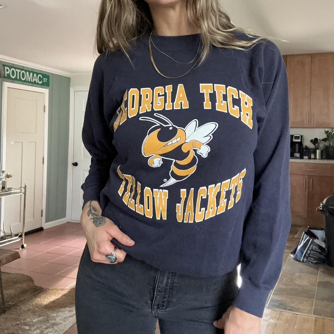 Vintage Georgia Tech Yellow Jackets crewneck... - Depop