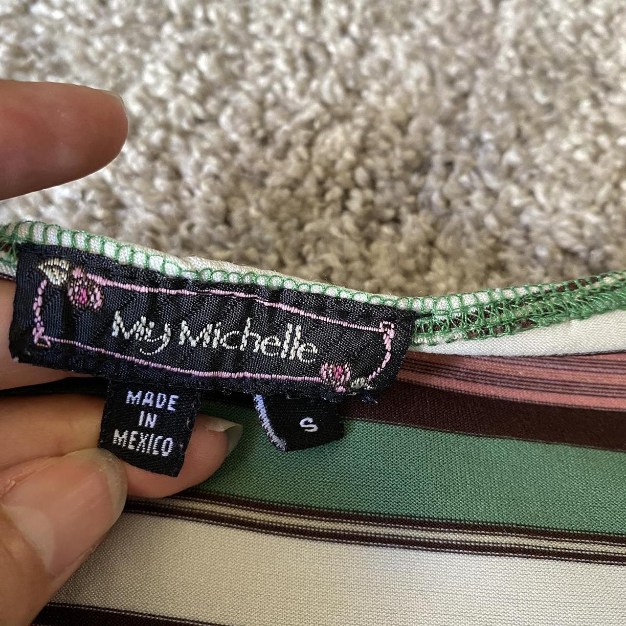 Vintage MyMichelle candy striped shirt Size S #y2k - Depop