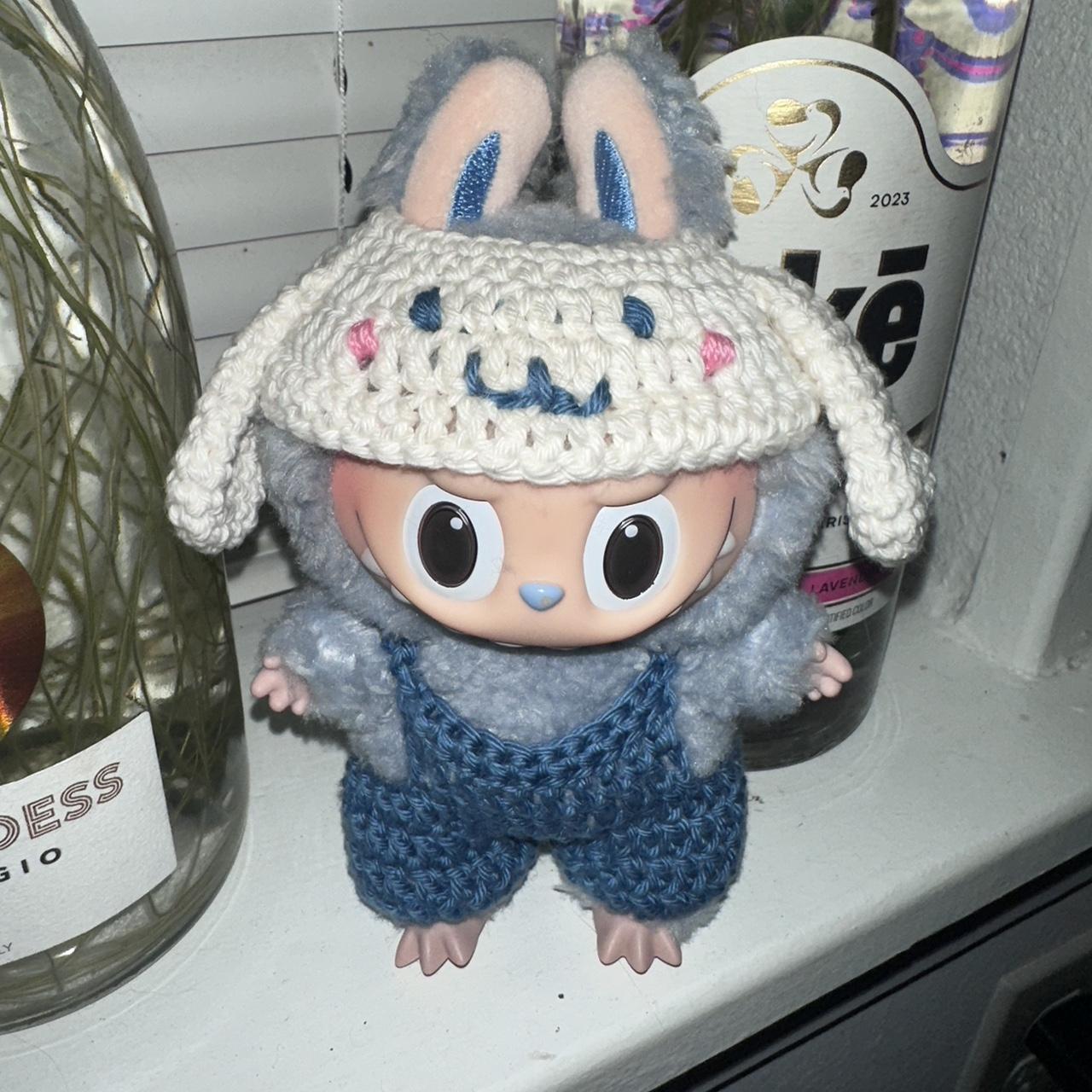 Cinnamon Roll Labubu hat and overalls! Please note... | Depop