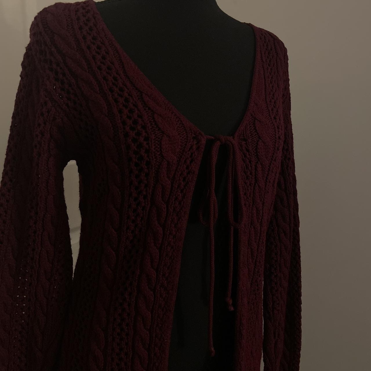 Red knitted cardigan Mostly styled with dress for... - Depop