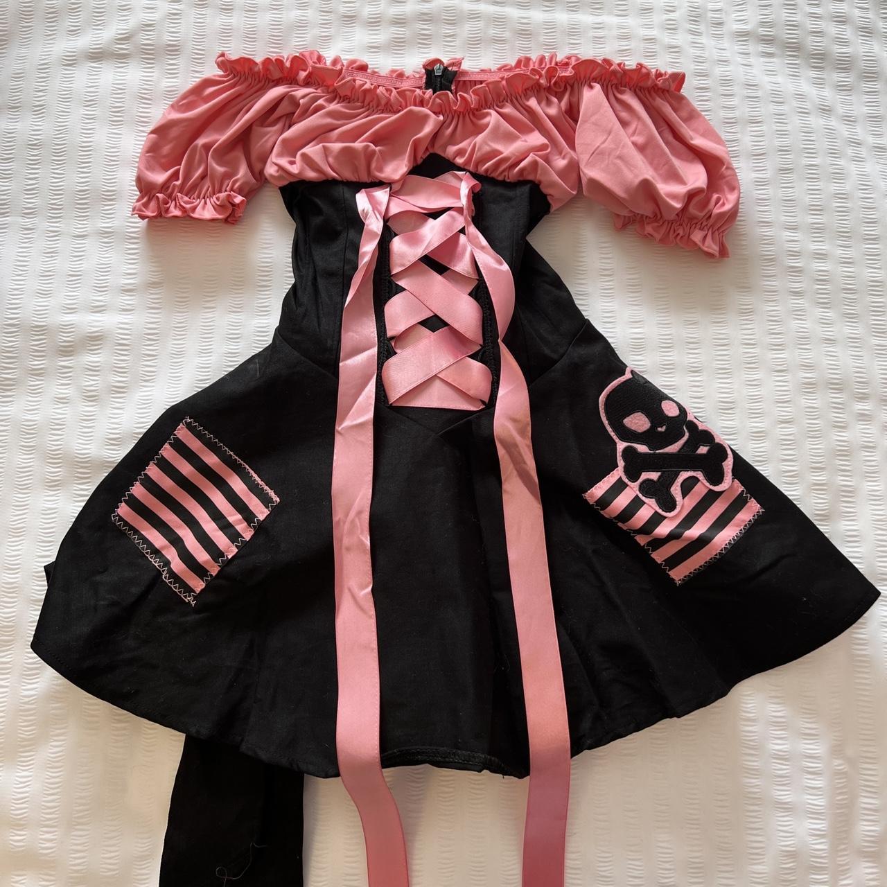 Leg Avenue Women's Pink and Black Dress | Depop