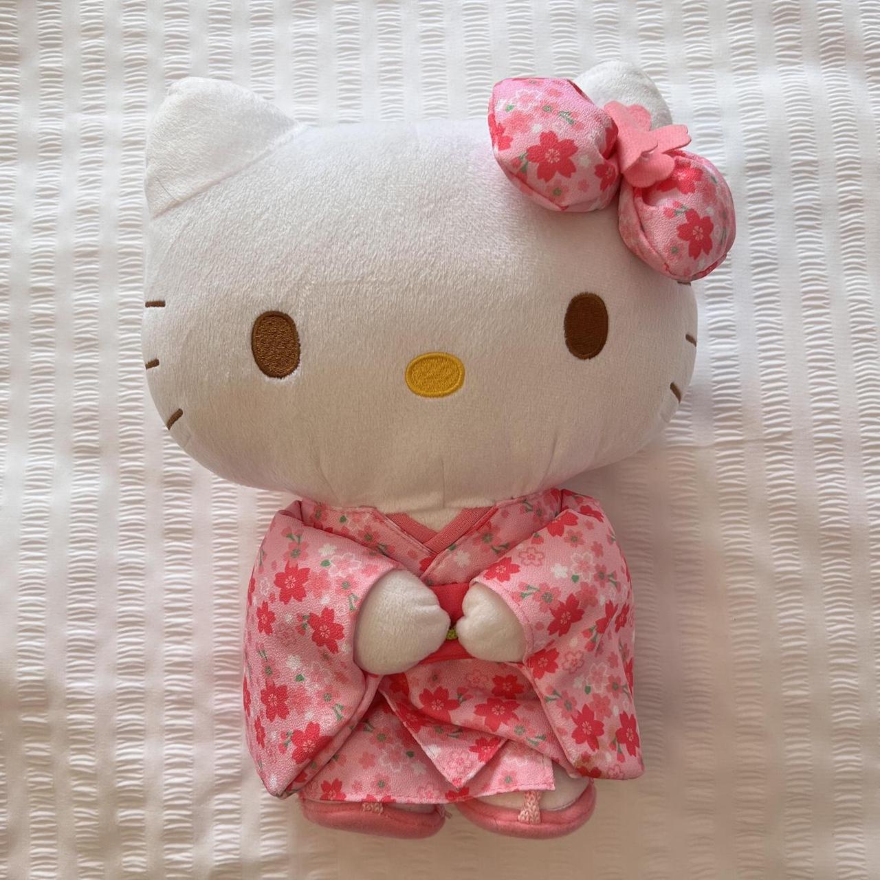 hello kitty standing kimono sakura plush toy... - Depop