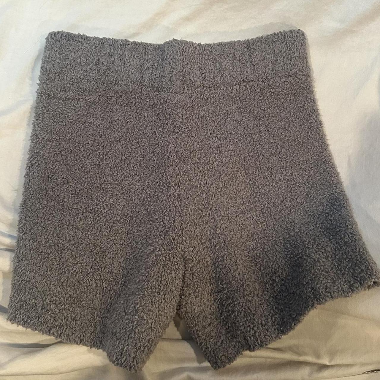 GREY COZY KNIT SKIMS SHORTS Size: Large / X-... - Depop