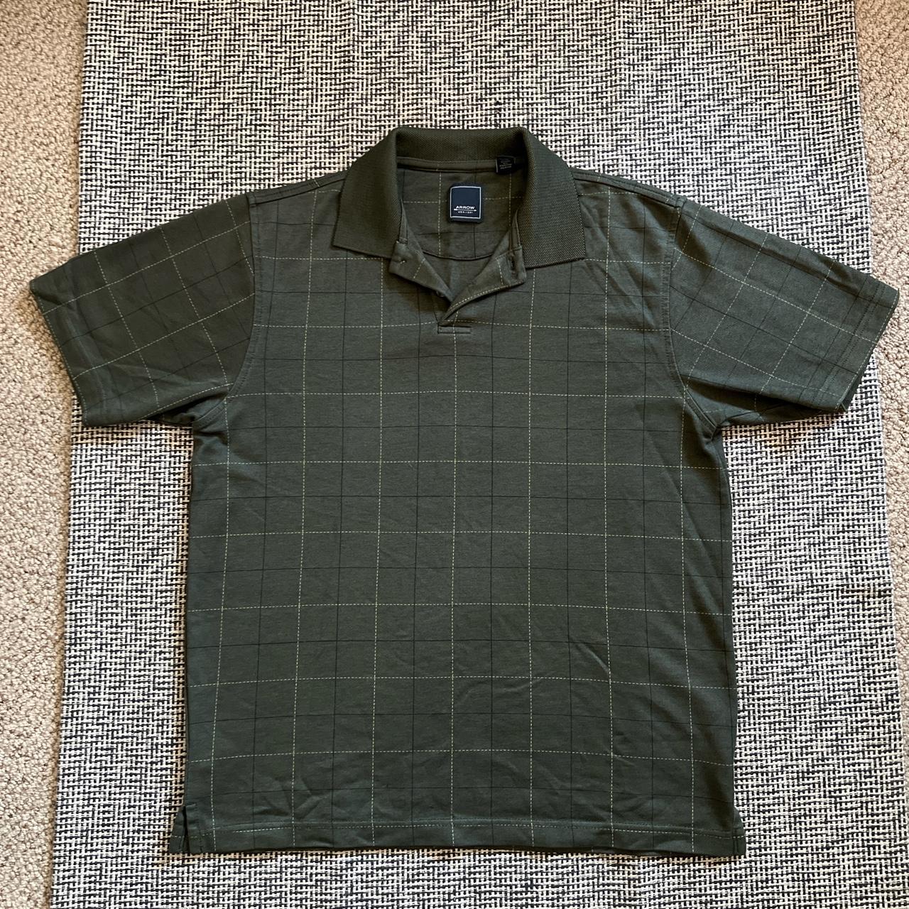 green plaid polo - Depop